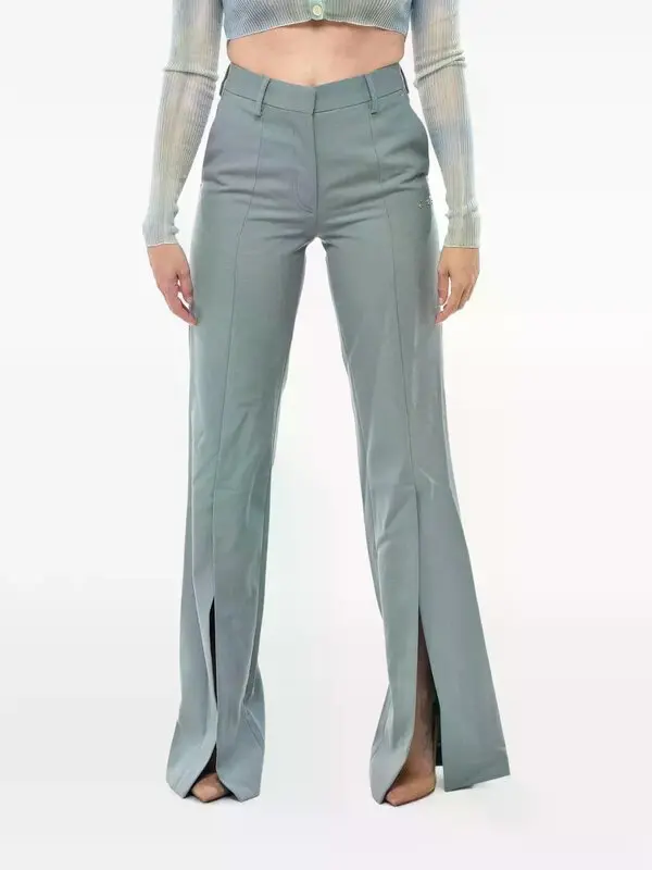 Off-White Ankle-split Wide-leg Trousers