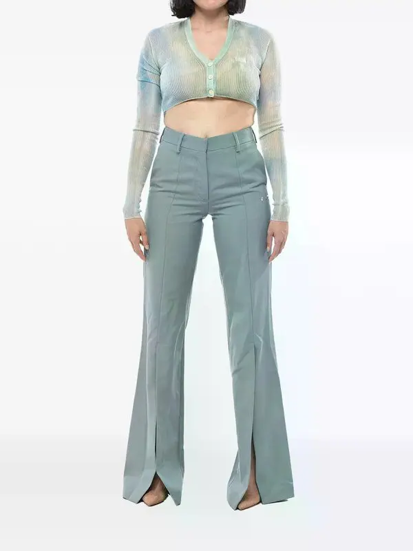 Off-White Ankle-split Wide-leg Trousers