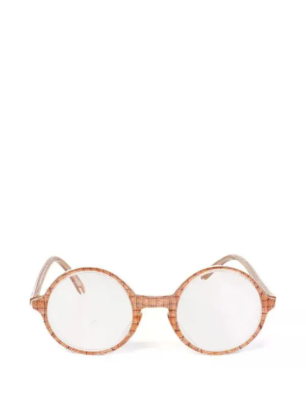 Vintage Round Frame Eyeglasses - Brown