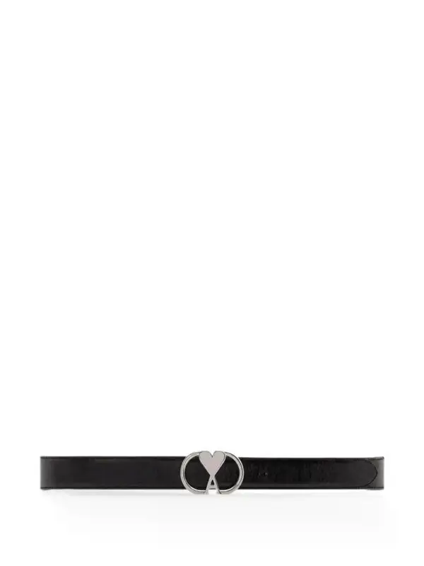 AMI Paris De Coeur Buckle Belt - Black