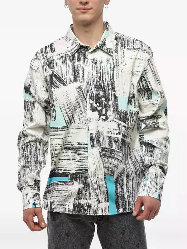 Off-White Abstract-pattern Long-sleeve Shirt