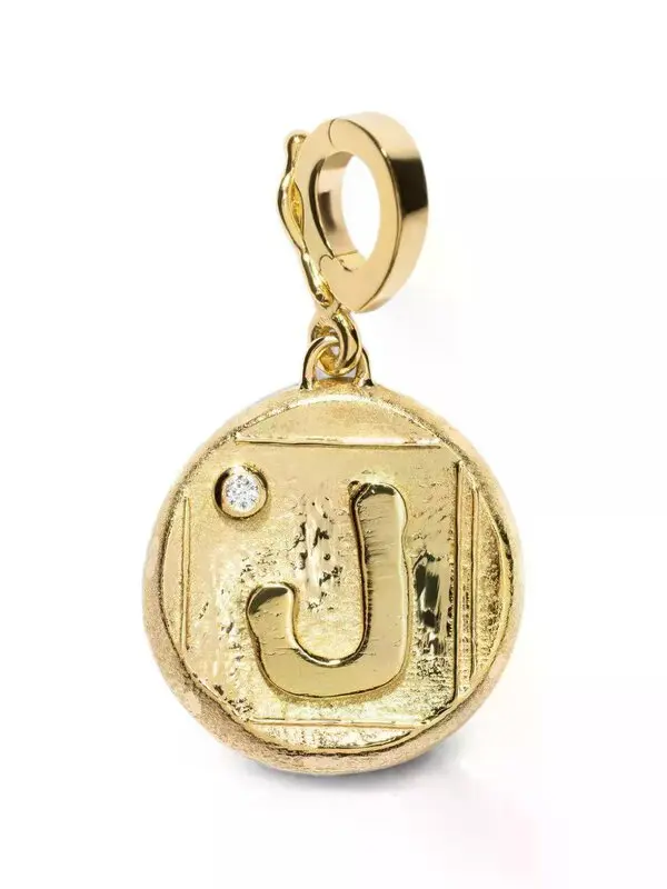 AZLEE Initial-motif Diamond Pendant