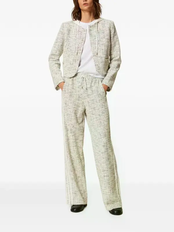 TWINSET Tweed-effect Drawstring Trousers