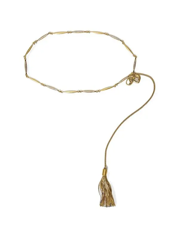 TWINSET Chain Belt With Tassel Pendant - Gold