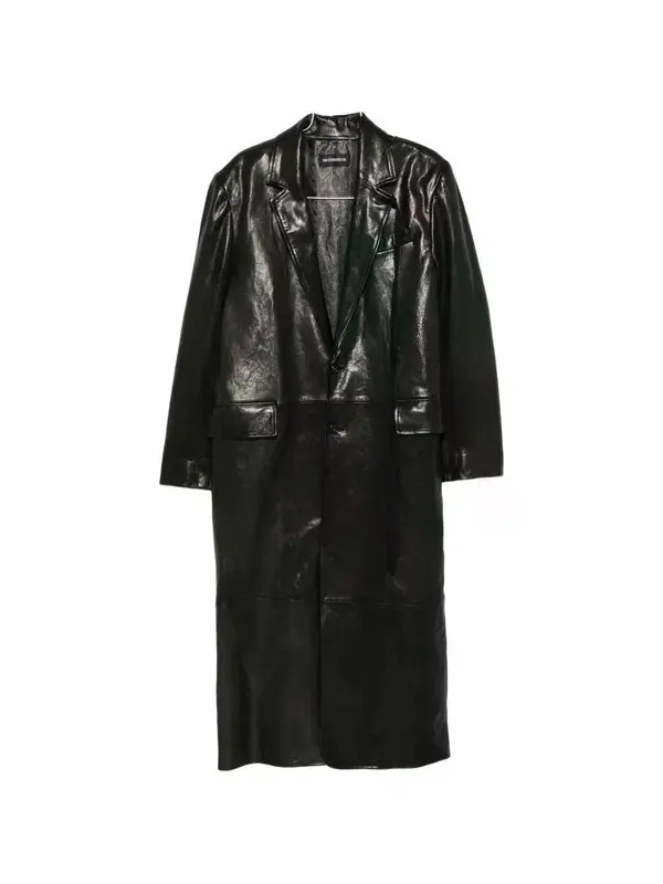 ANN DEMEULEMEESTER Buttoned Leather Coat