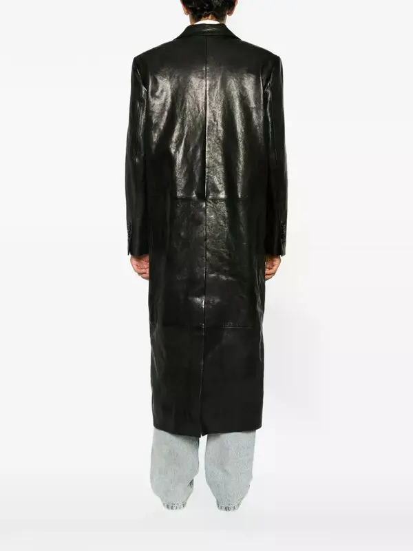 ANN DEMEULEMEESTER Buttoned Leather Coat
