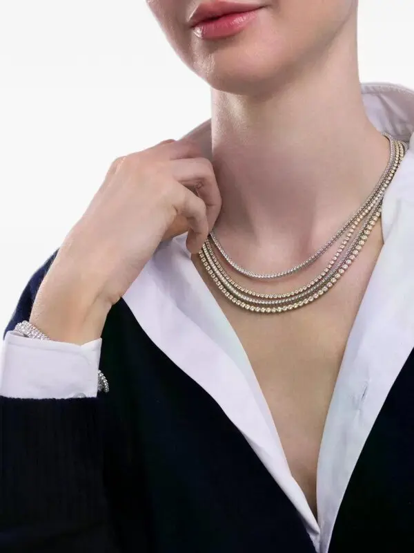 WITH LOVE Lab-grown Diamond Bezel Tennis Necklace