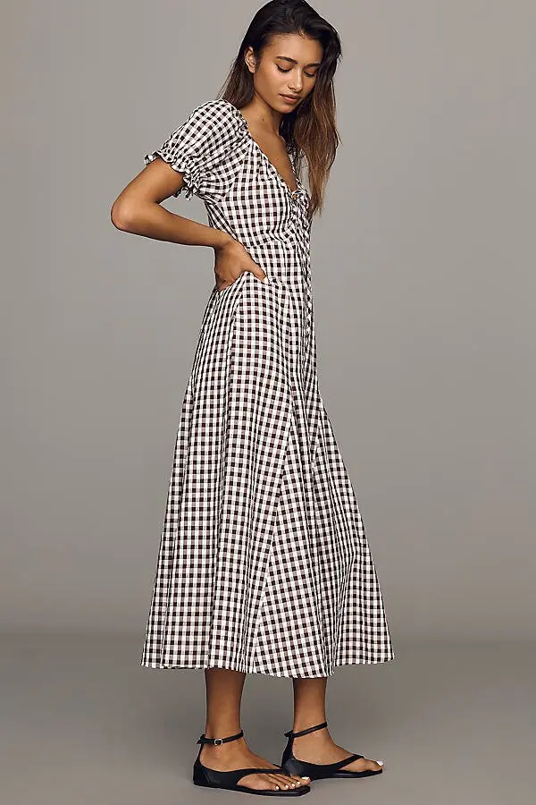 Maeve Puff Sleeve Midi Dress