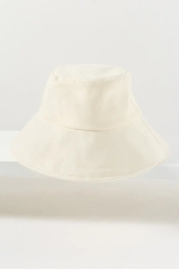 Anthropologie Classic Bucket Hat - Ivory