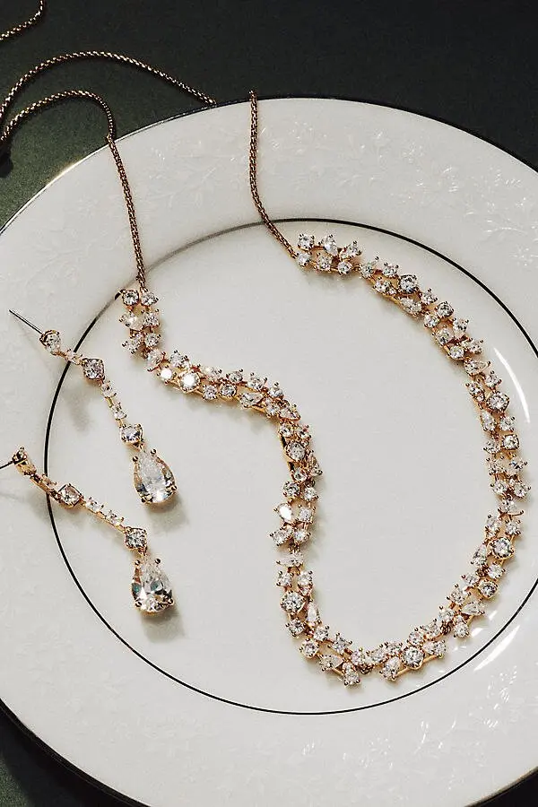 Nadri Runway Linear Drop Earrings With Crystal Accents