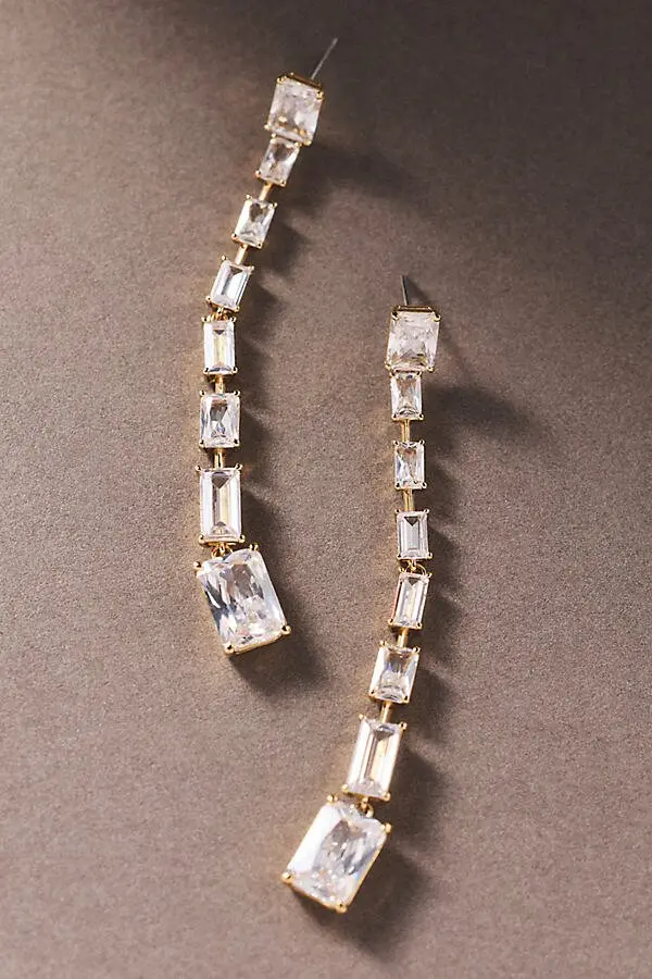 Nadri Charli Linear Chandelier Earrings With Crystal Embellishments