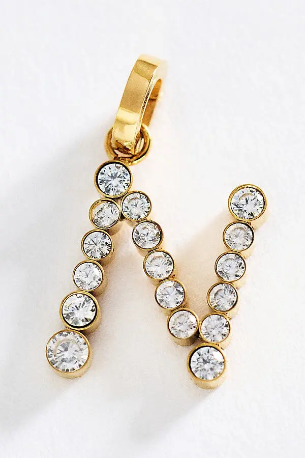 Anthropologie Bezel Pvé Crystl Itil Chrm - N