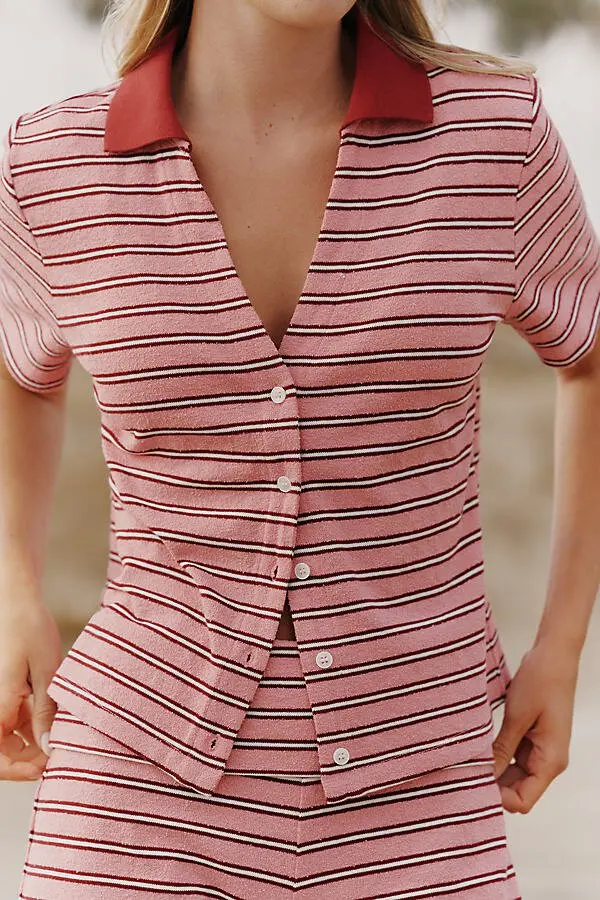 SUNDAY IN BROOKLYN Terry Button-down Shirt