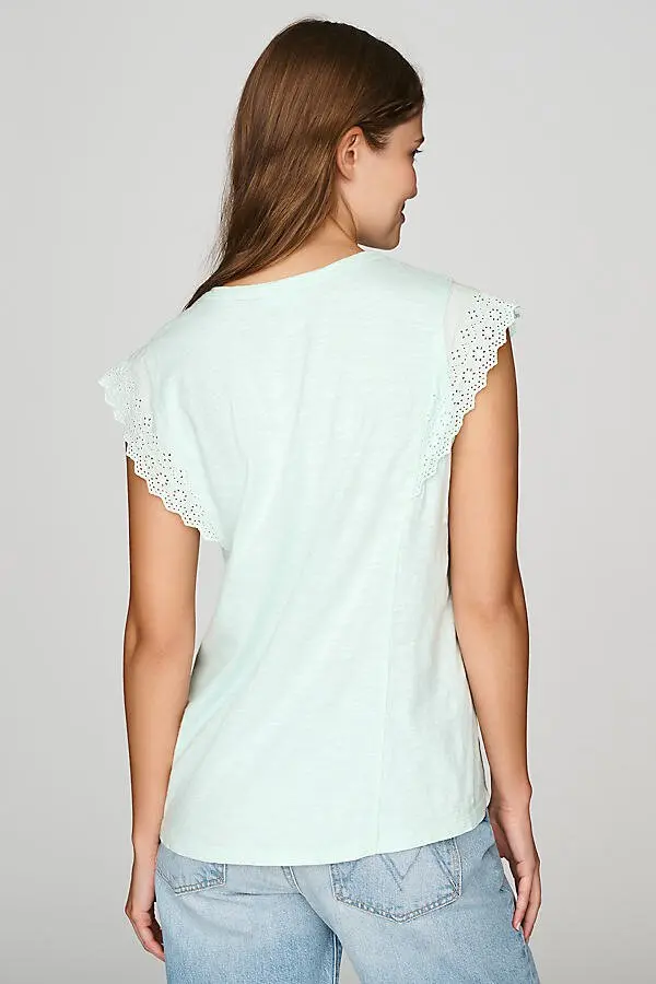 Wilt Cotton Eyelet Tee - Mint