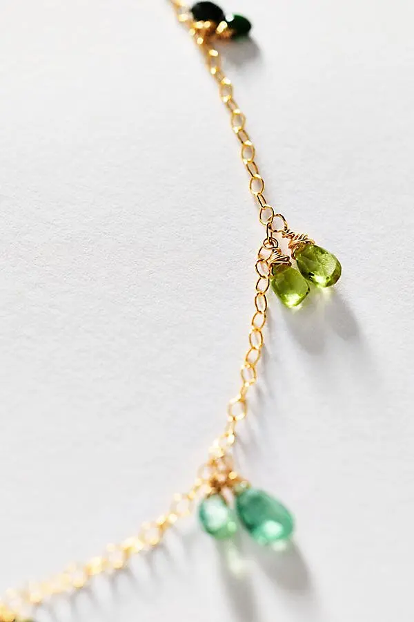 TARBAY Pensamientos Charm Necklace With Tourmaline, Kyanite, And Chrome Diopside