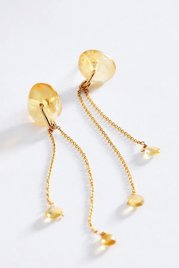 TARBAY Adankai Drop Earrings - Yellow