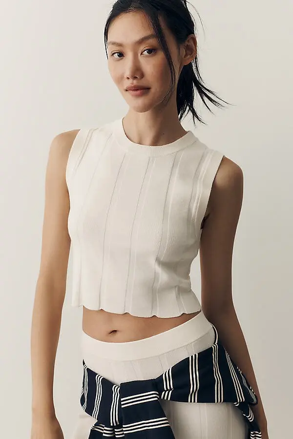L*Space En Route Knit Tank Top - Ivory
