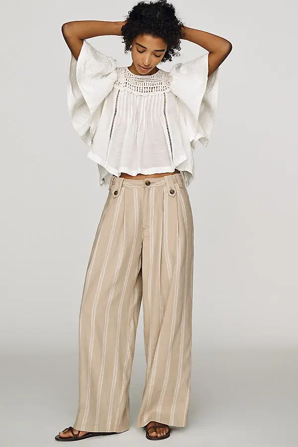 Anthropologie Noil Wide-leg Pants