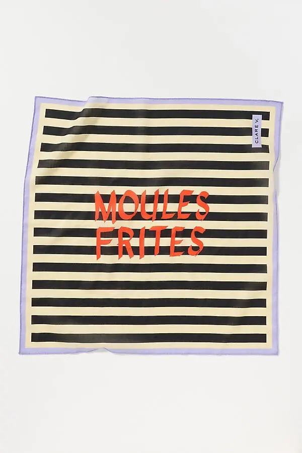 Clare V. Striped Hair Scarf