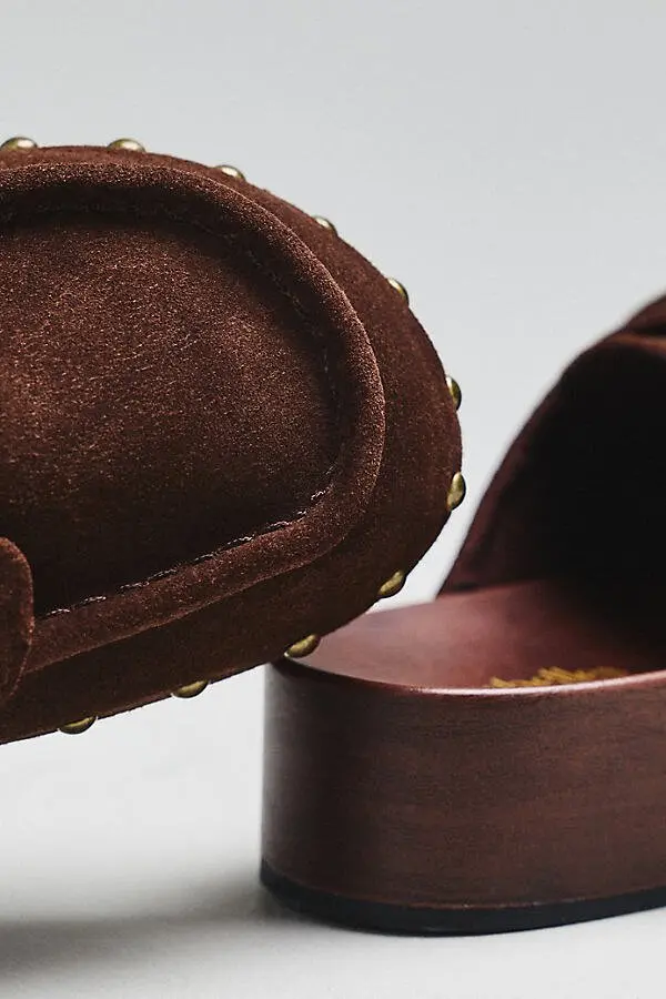Seychelles Leather Clogs With Studded Detailing