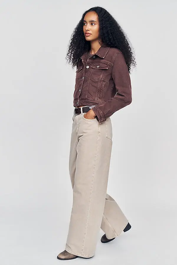 PILCRO Shrunken Denim Trucker Jacket