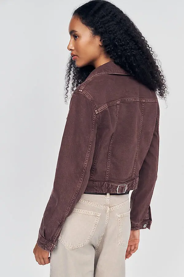PILCRO Shrunken Denim Trucker Jacket