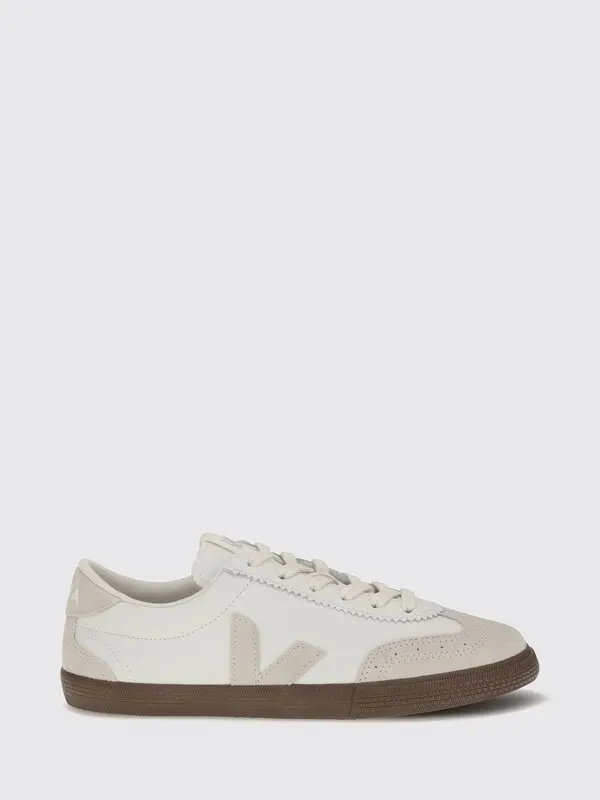 VEJA Volley Low-top Sustainable O.t. Leather Sneakers With Applied Logo - White