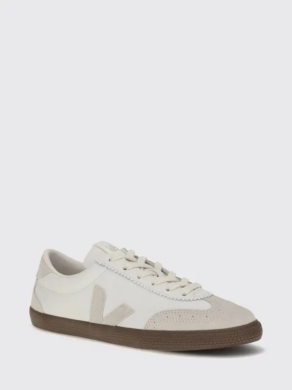 VEJA Volley Low-top Sustainable O.t. Leather Sneakers With Applied Logo - White