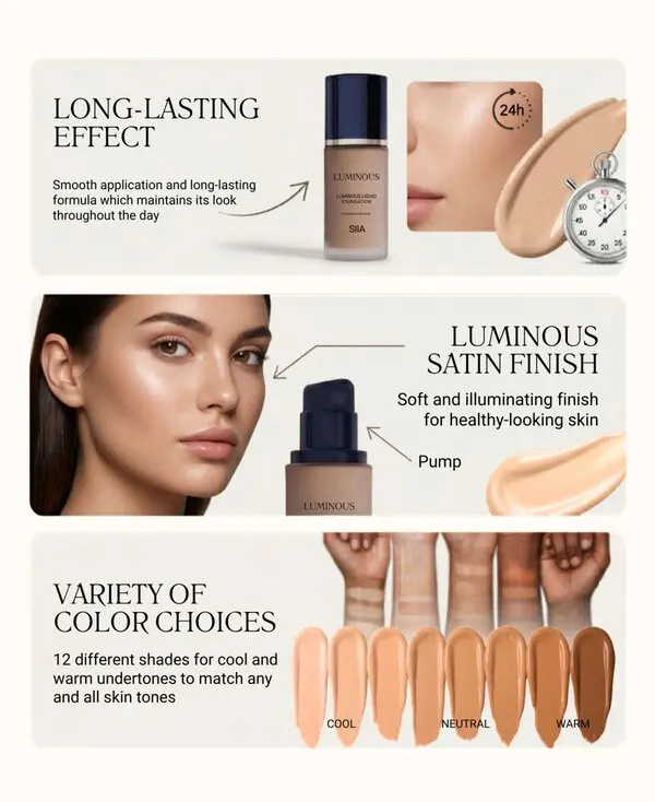 SIIA COSMETICS Luminous Longwear Liquid Foundation - Espresso