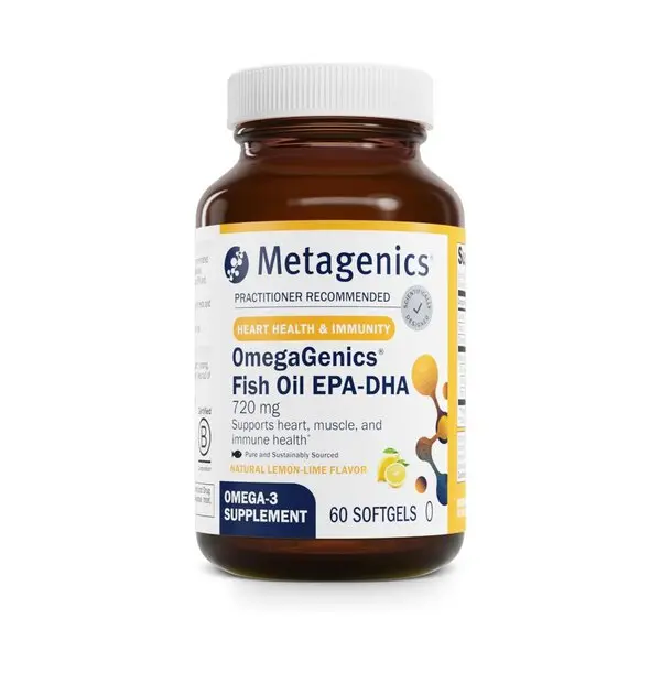 METAGENICS Omegagenics Fish Oil Epa Dha 720 Milligram High Potency Omega 3 Supplement Supports Heart - No Color