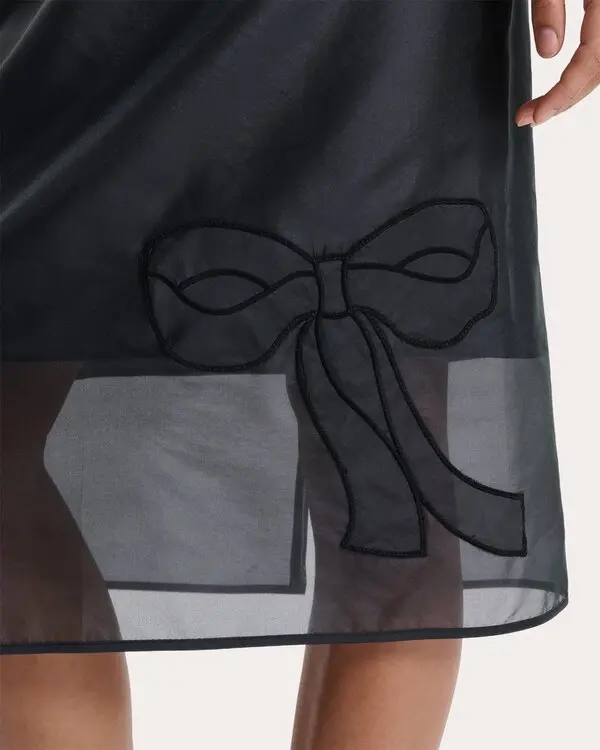 Cecilie Bahnsen Bria Embroidered Organza Midi Skirt