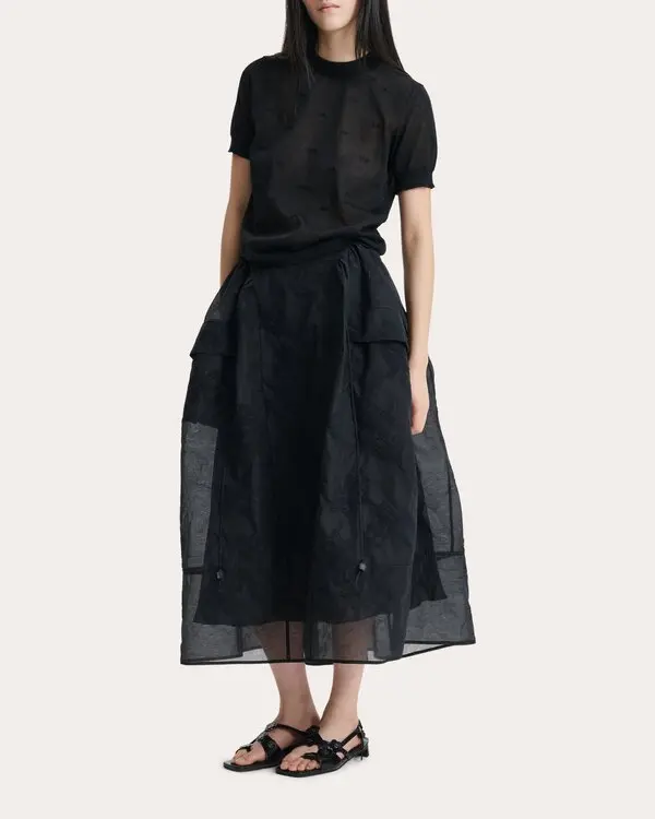 Cecilie Bahnsen Matelassé Midi Skirt