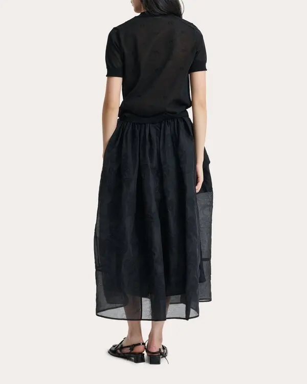 Cecilie Bahnsen Matelassé Midi Skirt