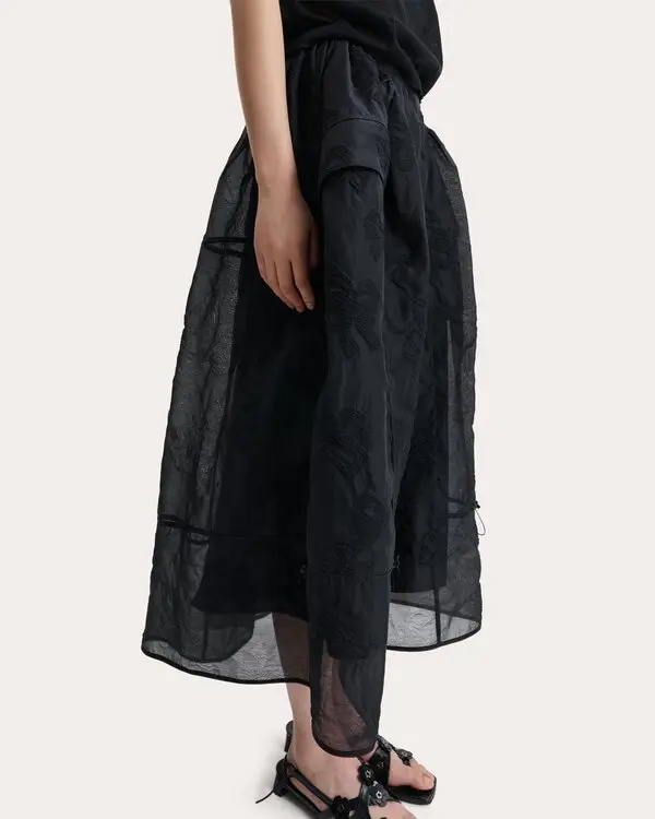 Cecilie Bahnsen Matelassé Midi Skirt