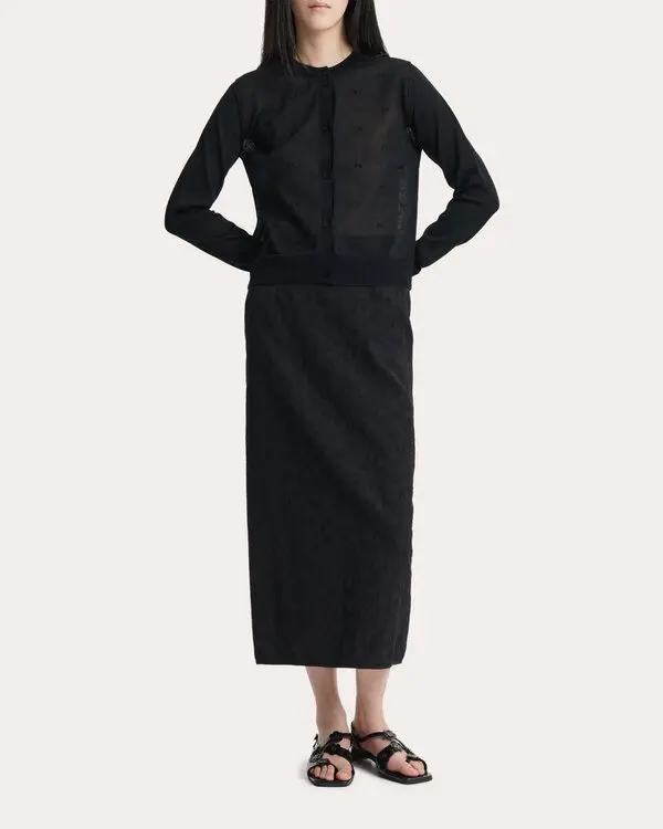 Cecilie Bahnsen Eira Matelassé Midi Skirt