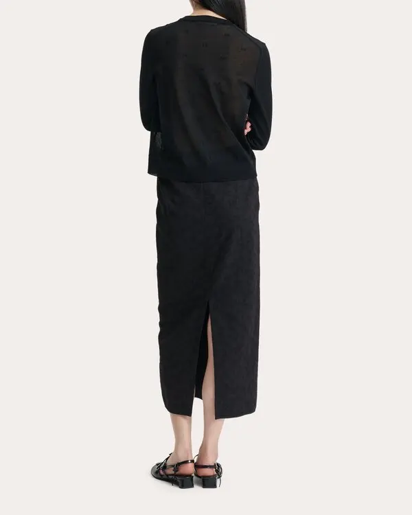 Cecilie Bahnsen Eira Matelassé Midi Skirt