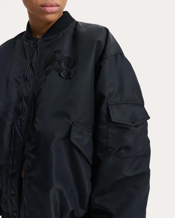 Cecilie Bahnsen Feilan Technical Nylon Bow Bomber Jacket