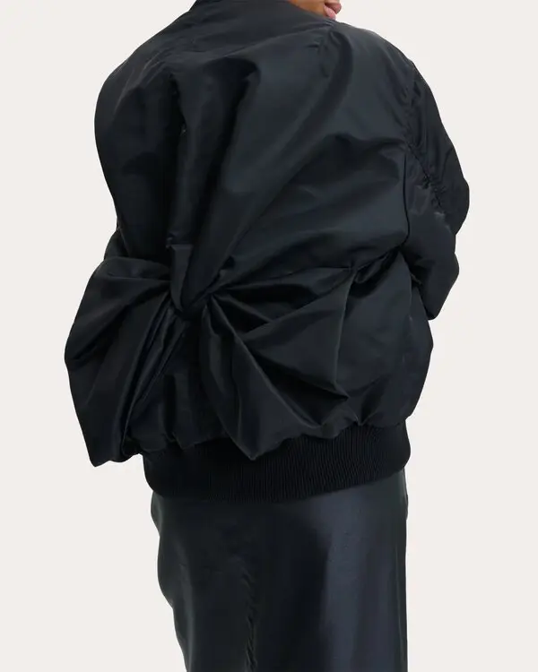 Cecilie Bahnsen Feilan Technical Nylon Bow Bomber Jacket