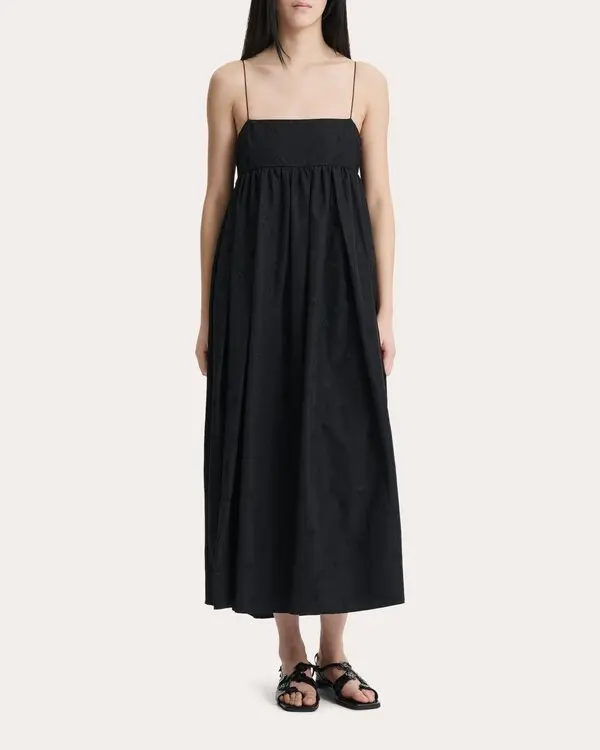 Cecilie Bahnsen Vilma Ditsy Bellis Jacquard Midi Dress - Black