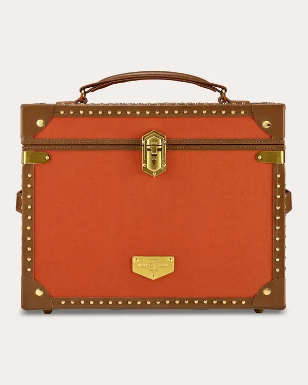 Wolf Ida Trunk Canvas Jewelry Box - Orange