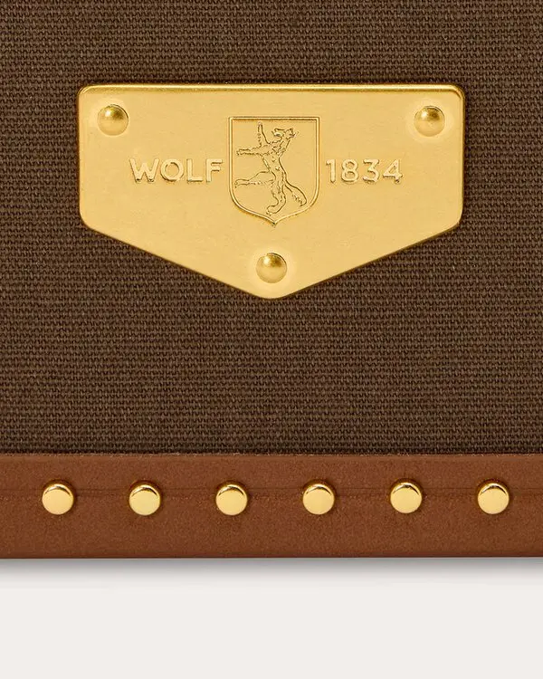 Wolf Ida Trunk Canvas Jewelry Box - Brown