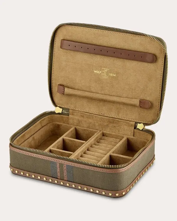 Wolf Ida Travel Zip Canvas Jewelry Case