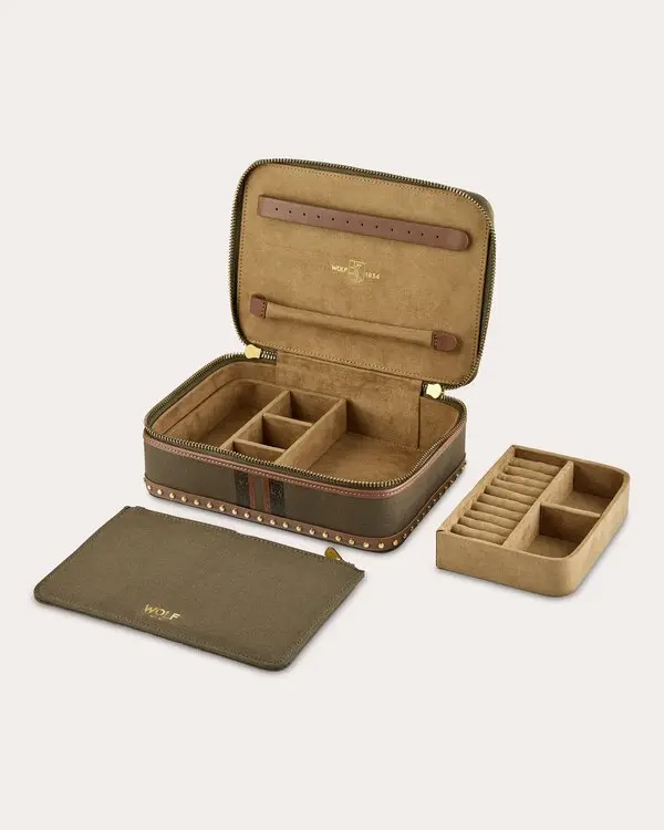 Wolf Ida Travel Zip Canvas Jewelry Case