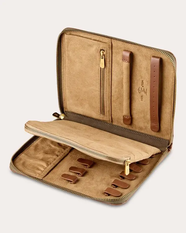 Wolf Ida Travel Zip Canvas Jewelry Portfolio