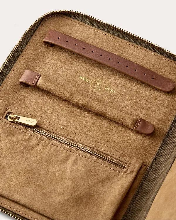 Wolf Ida Travel Zip Canvas Jewelry Portfolio