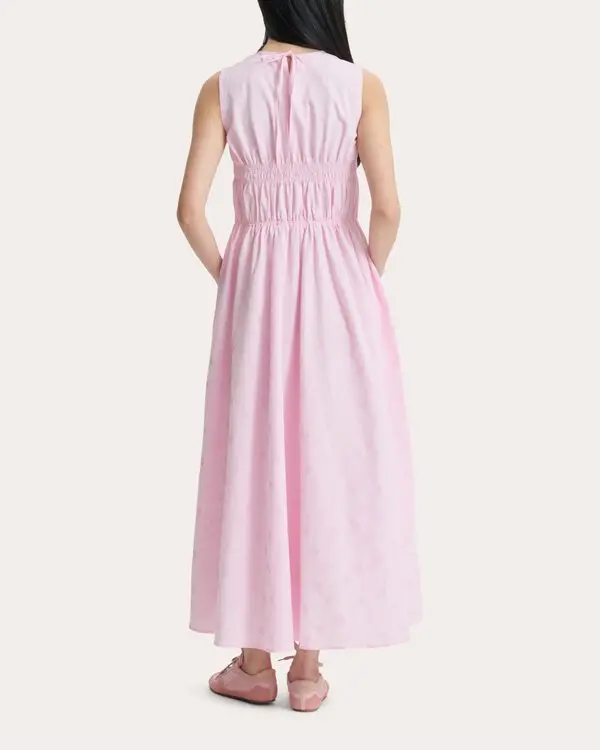 Cecilie Bahnsen Shirred Midi Dress - Pink