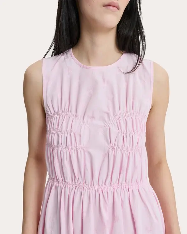 Cecilie Bahnsen Shirred Midi Dress - Pink