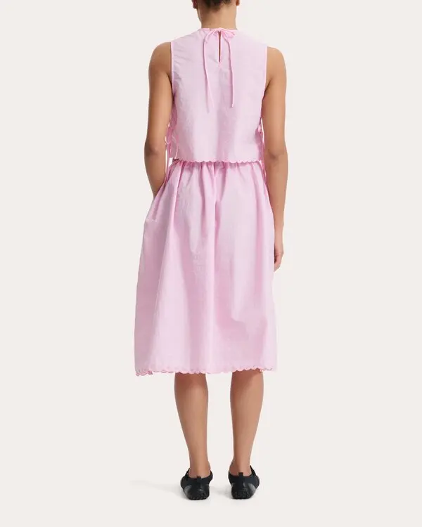 Cecilie Bahnsen Feeba Embroidered Taffeta Crop Top