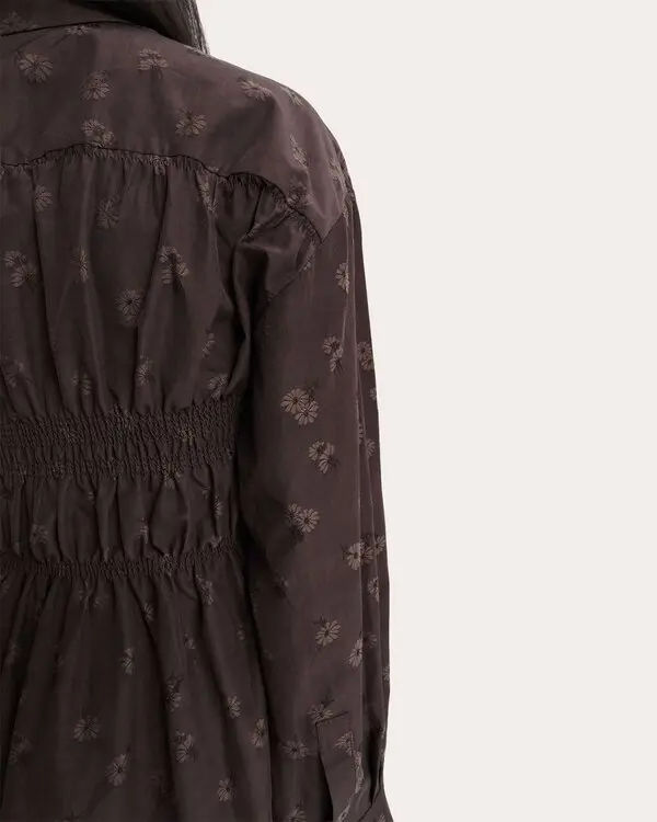 Cecilie Bahnsen Ditsy Bellis Jacquard Ruched Shirt