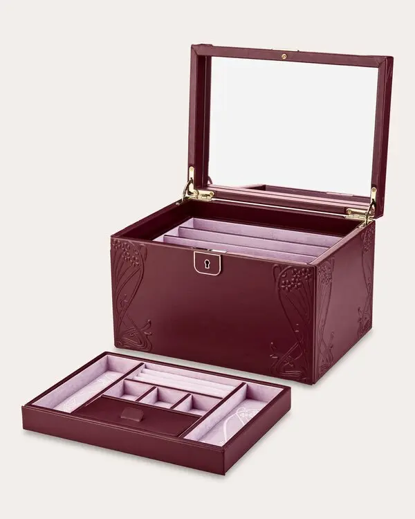 Wolf Liberty Large Embossed Jewelry Box